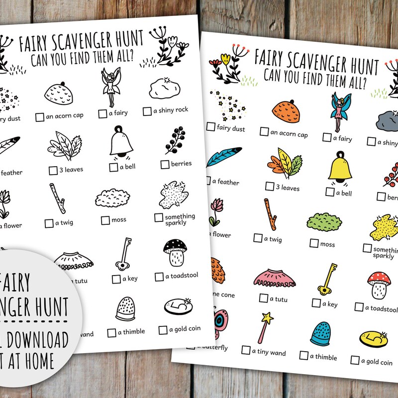 Fairy Scavenger Hunt - Etsy