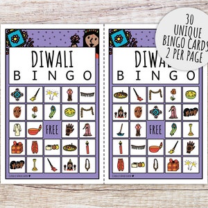 Diwali Bingo Game for Kids, Kids Deepavali Party Game, Classroom Game ...
