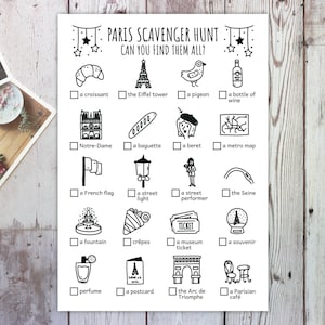 Paris Scavenger Hunt for Kids, Travel City Trip Treasure Hunt, Paris ...