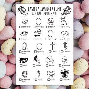 Easter Scavenger Hunt for Kids, Outdoor Easter Holiday Treasure Hunt ...