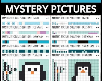 Thanksgiving Mystery Picture Worksheets Pixel Art Color by Code - Etsy