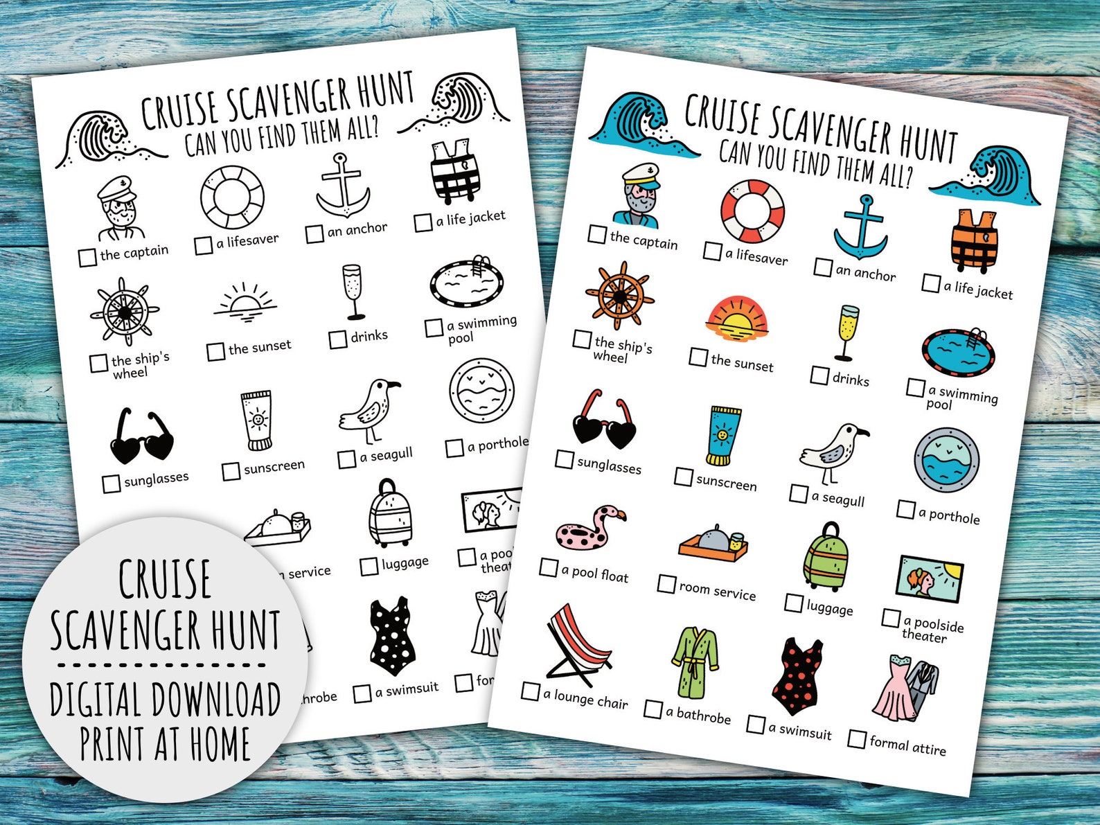 Cruise Scavenger Hunt for Kids, Cruising Treasure Hunt, Cruise Ship ...