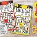 Barcelona Bingo Game for Kids, Kids Spain Party Game, Love Travel Game ...