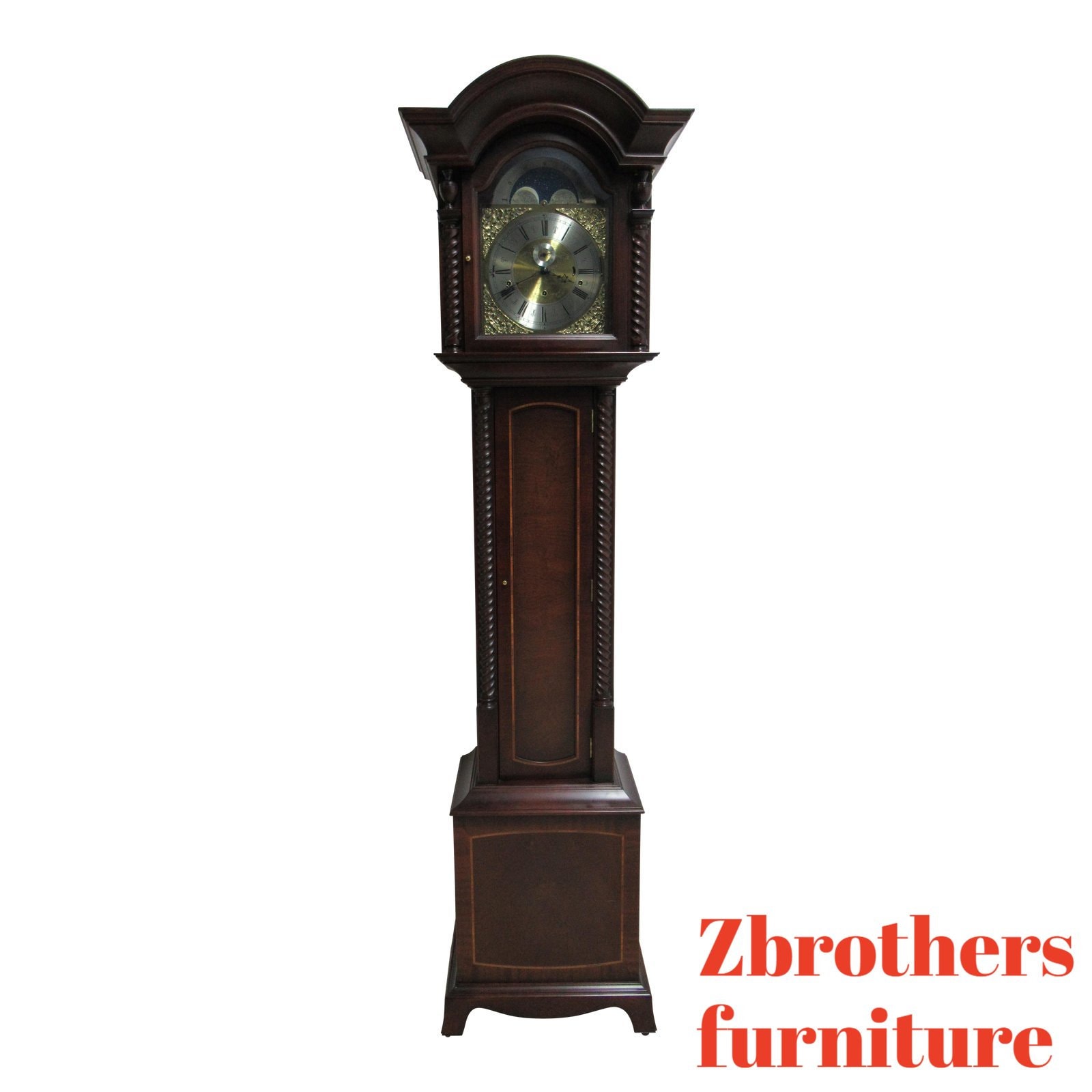James Stewart Son Inlaid Grandfather Clock Limited Ed. Woodland ...