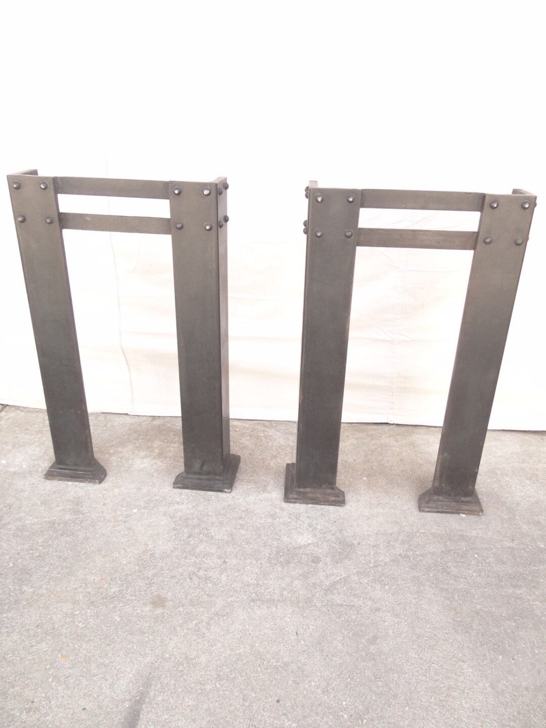 Set of Metal Industrial Dining Room Table Sofa Hall Table Legs ...