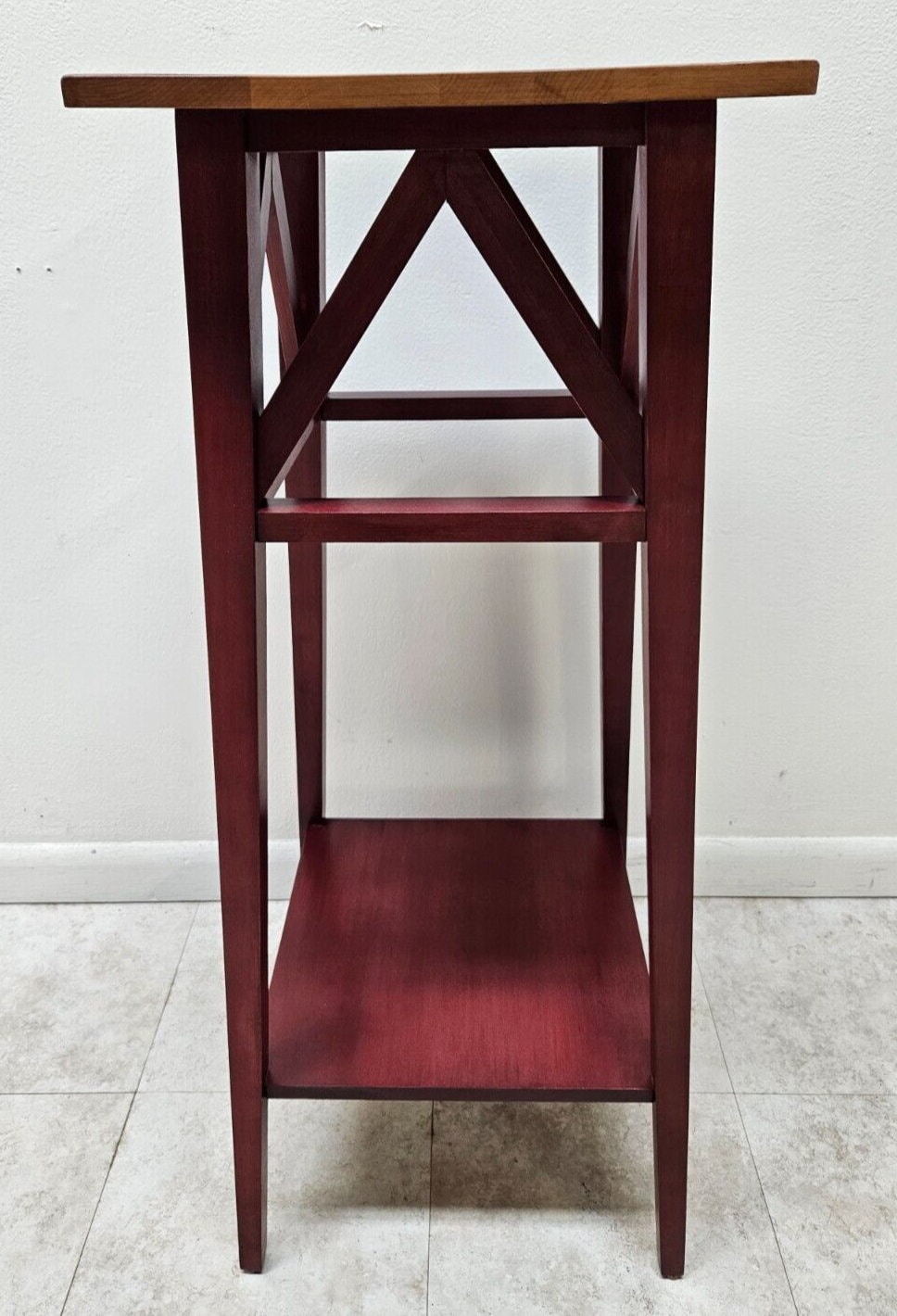 Ethan Allen Country Colors End Table Pedestal Farmhouse Mission Finish ...