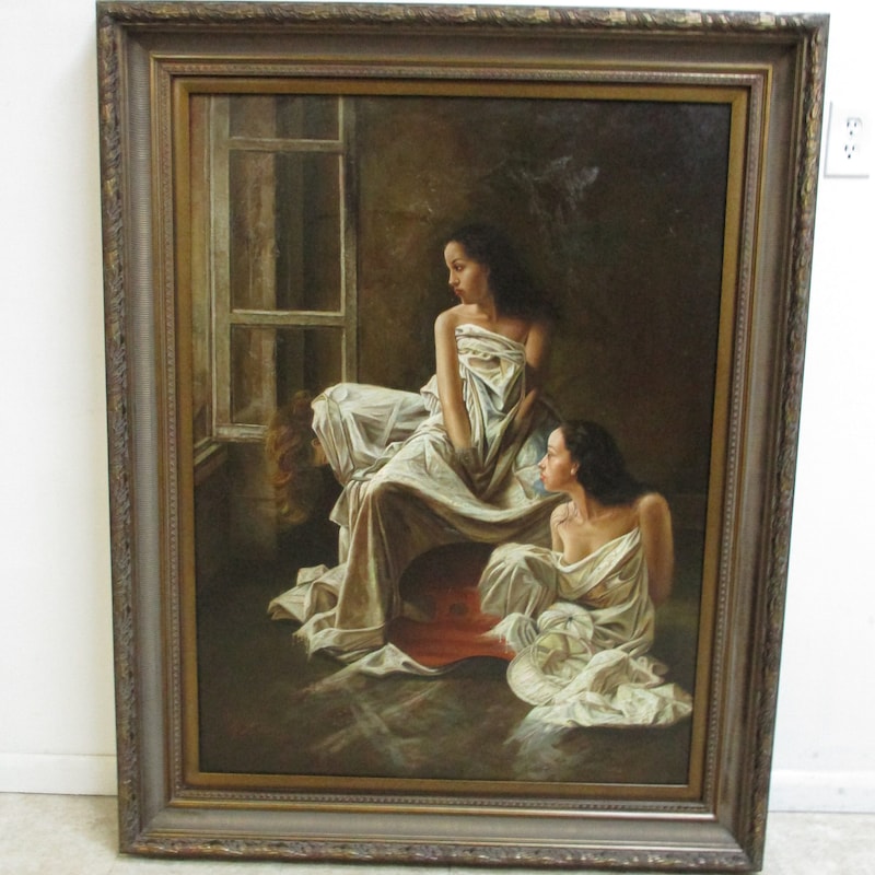 Bathing Woman Painting - Etsy