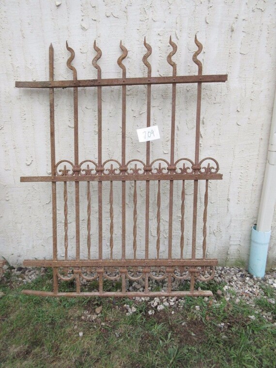 Antique Victorian Iron Gate Window Panel Fence Architectural | Etsy