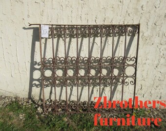 Antique Victorian Iron Gate Window Panel Fence Architectural | Etsy