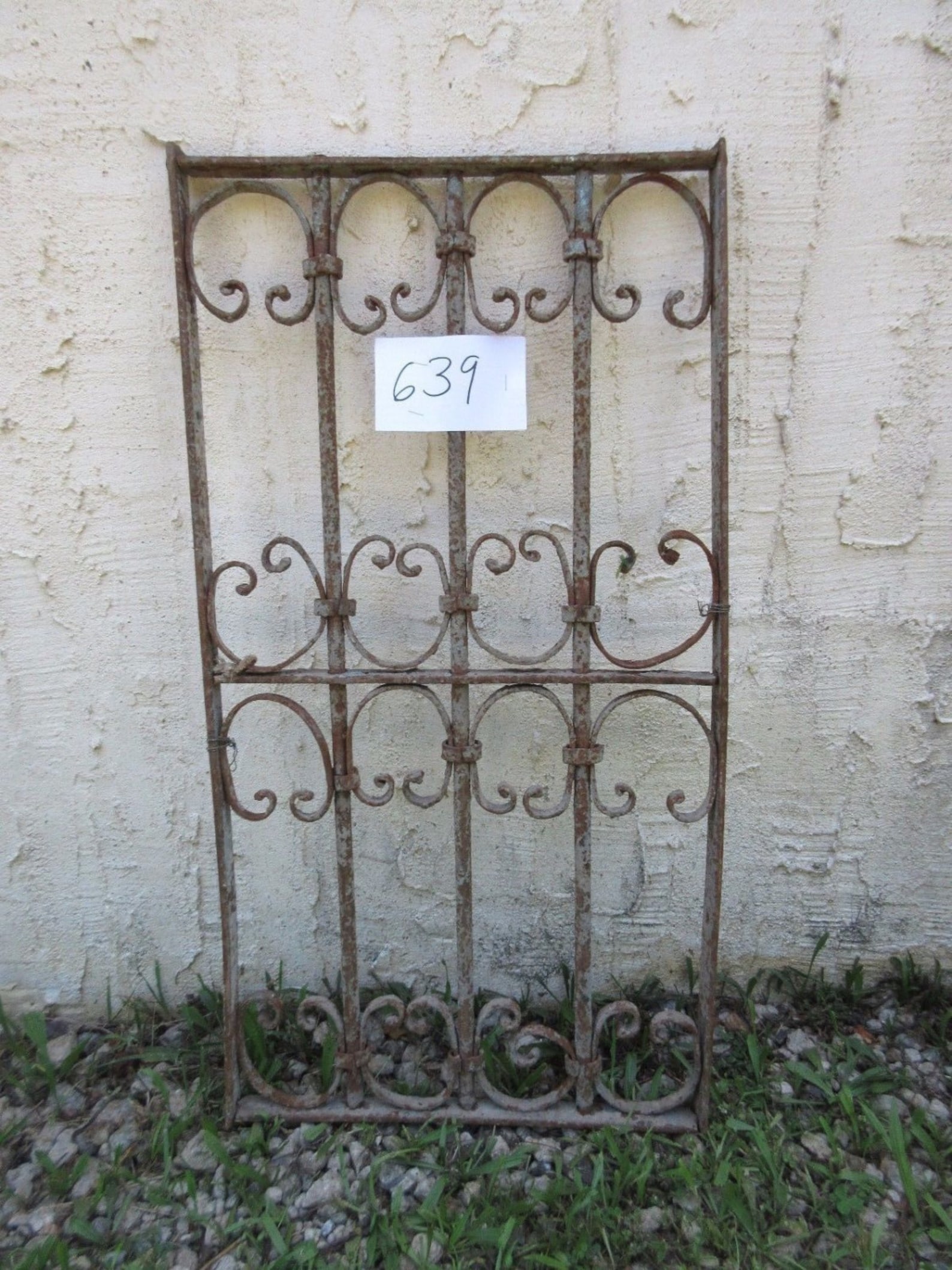 Antique Victorian Iron Gate Window Panel Fence Architectural Salvage ...
