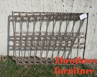 Antique Victorian Iron Gate Window Panel Fence Architectural - Etsy