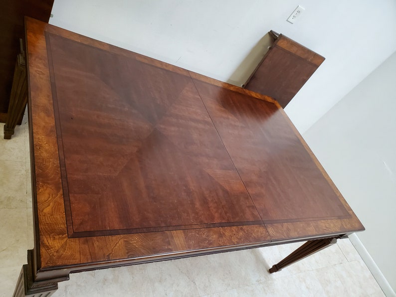Ethan Allen Townhouse Dining Room Table Burlwood Conference - Etsy