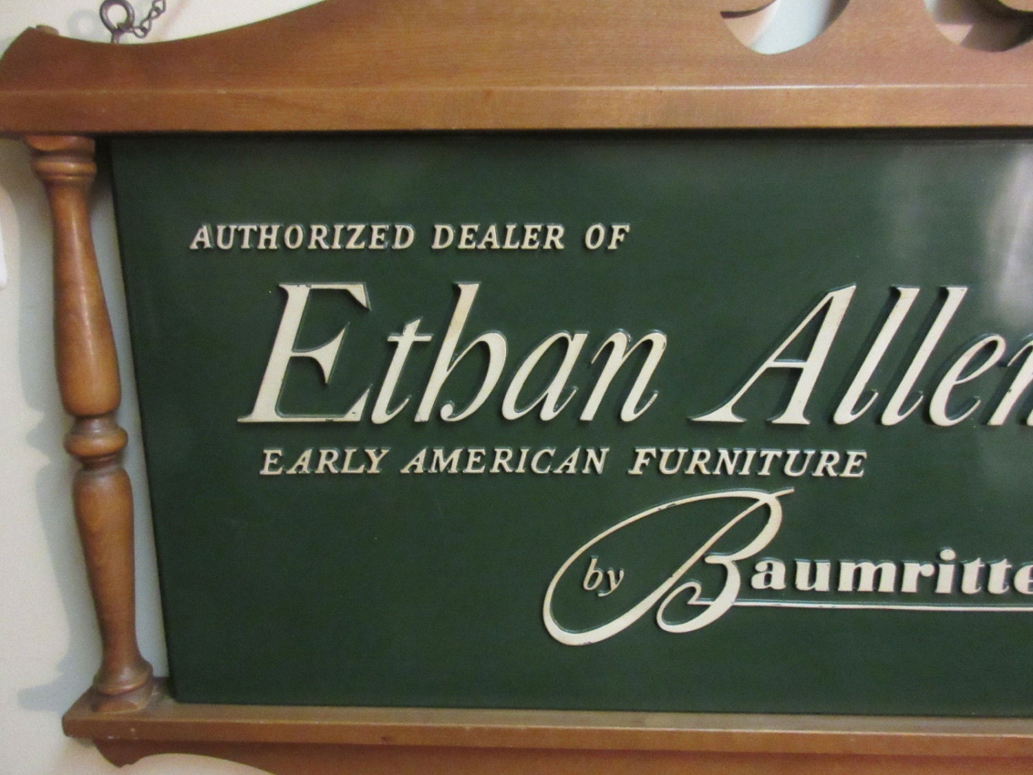 Rare Ethan Allen Baumritter Maple Nutmeg Double Sided Hanging Dealer ...