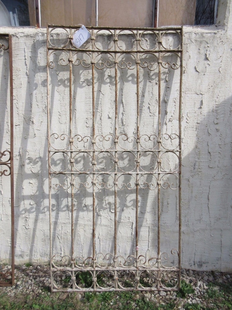 Antique Victorian Iron Gate Window Panel Fence Architectural - Etsy