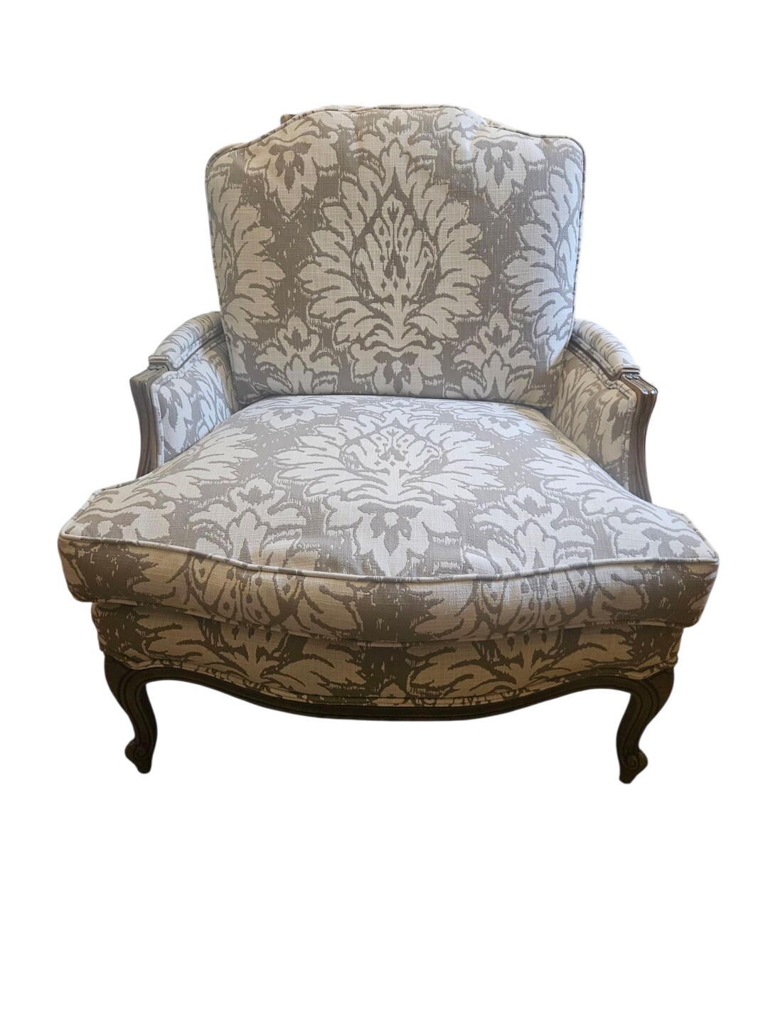 Ethan Allen Versailles Bergere Lounge Chair Living Room Armchair Damask ...