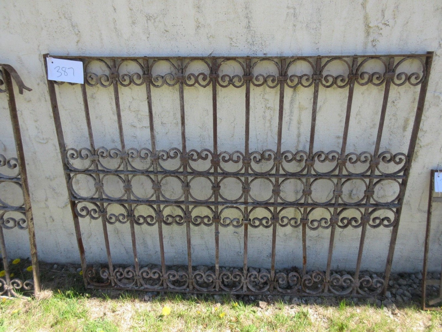 Antique Victorian Iron Gate Window Panel Fence Architectural - Etsy