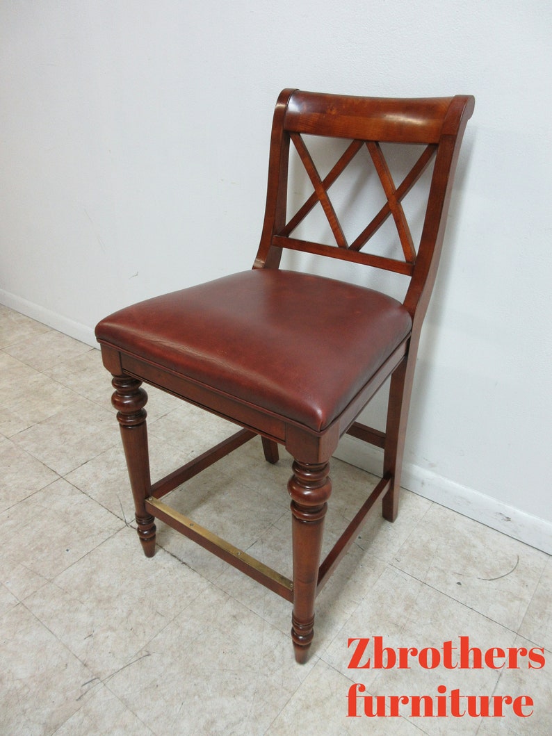 Ethan Allen Cross Back Counter Bar Stool C - Etsy