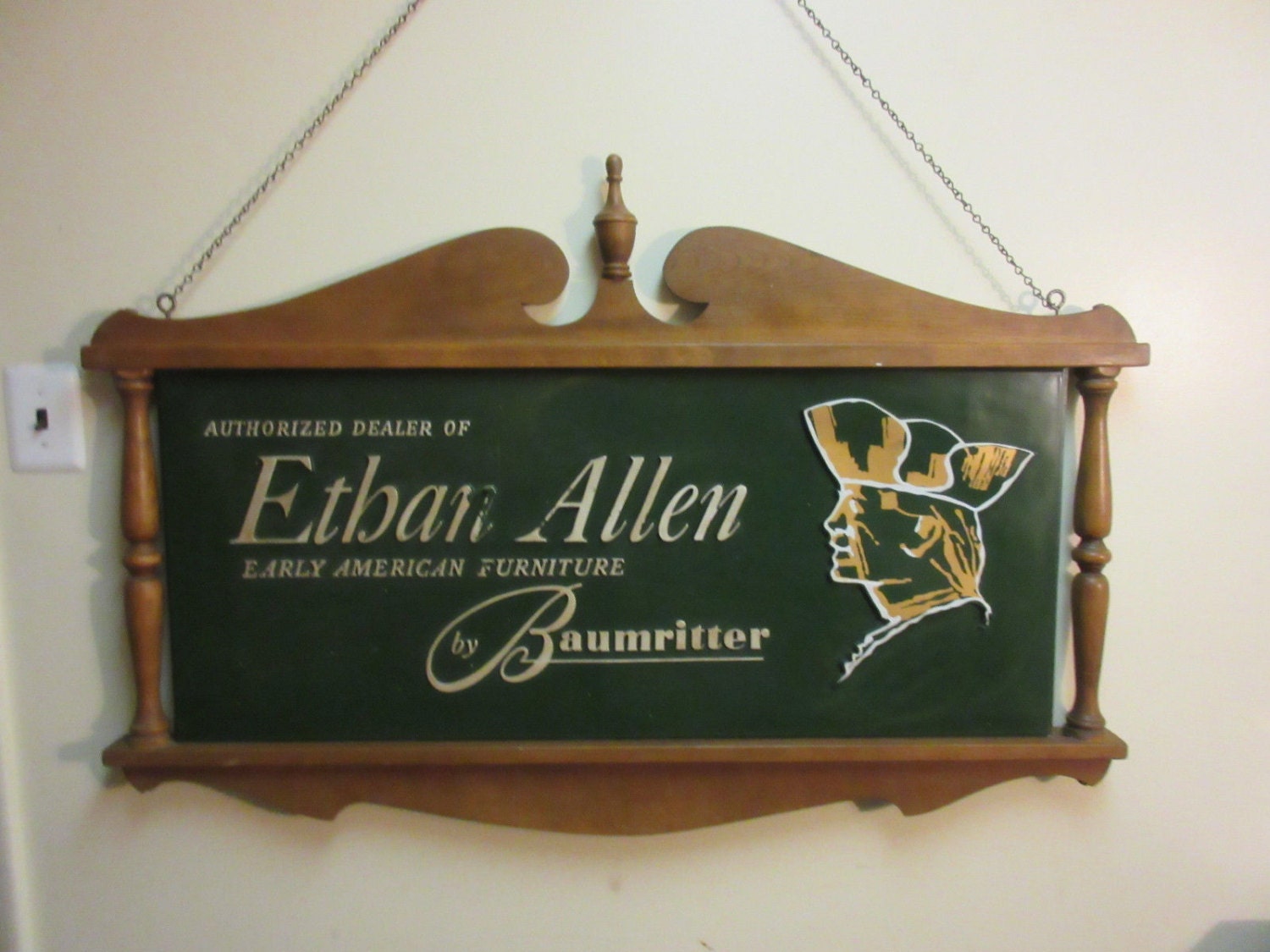 Rare Ethan Allen Baumritter Maple Nutmeg Double Sided Hanging Dealer ...