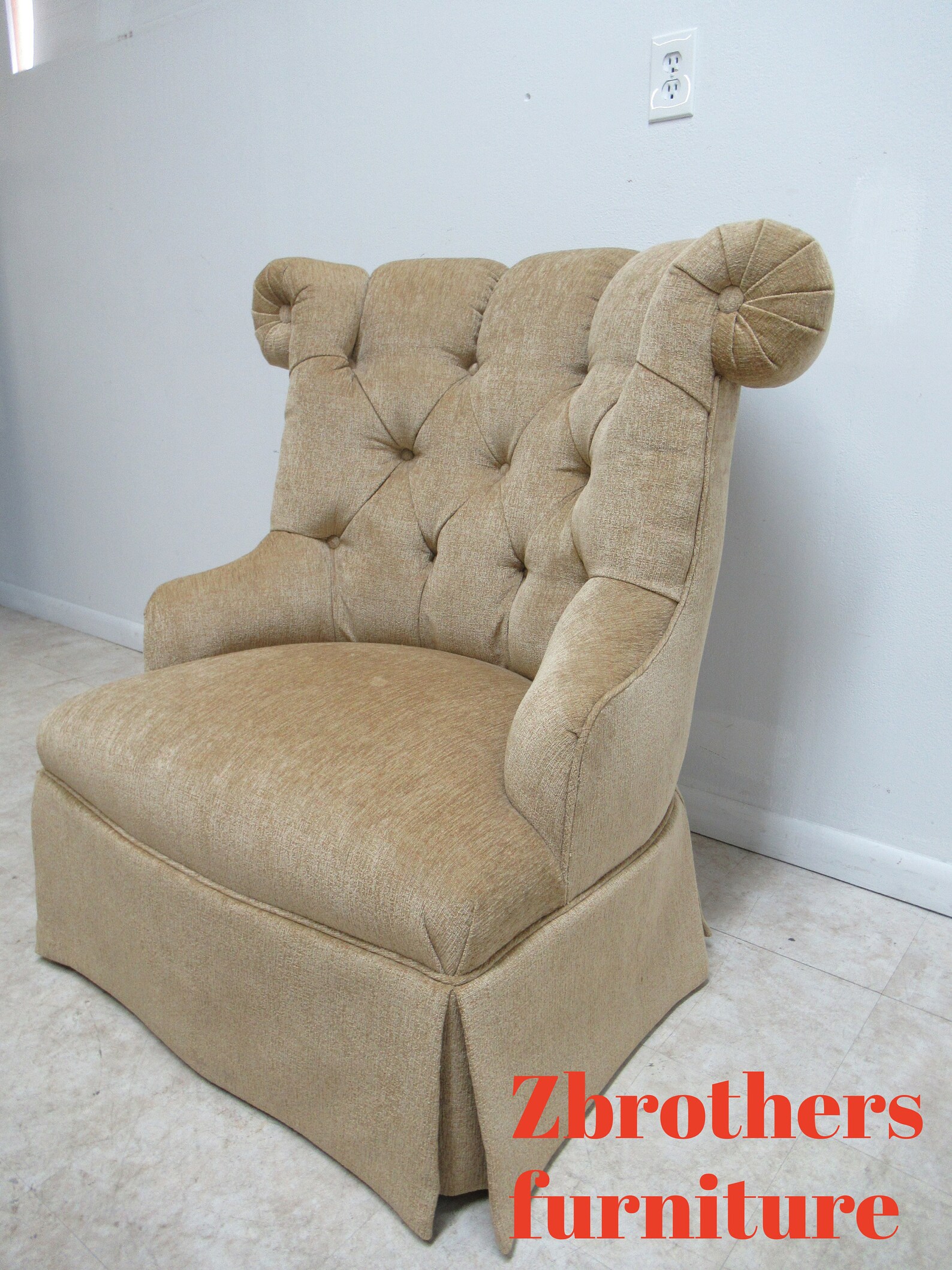 Quality Custom Chesterfield Boudoir Lounge Slipper Chair Oversized ...