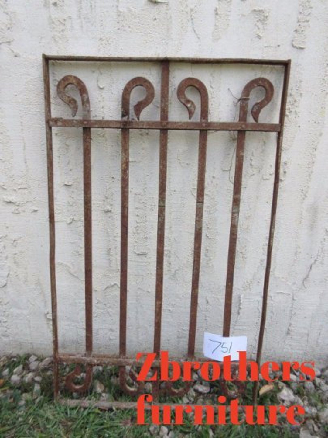 Antique Victorian Iron Gate Window Panel Fence Architectural Salvage ...