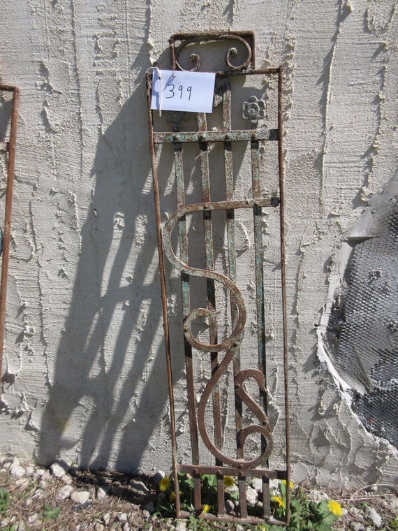 Antique Victorian Iron Gate Window Panel Fence Architectural | Etsy