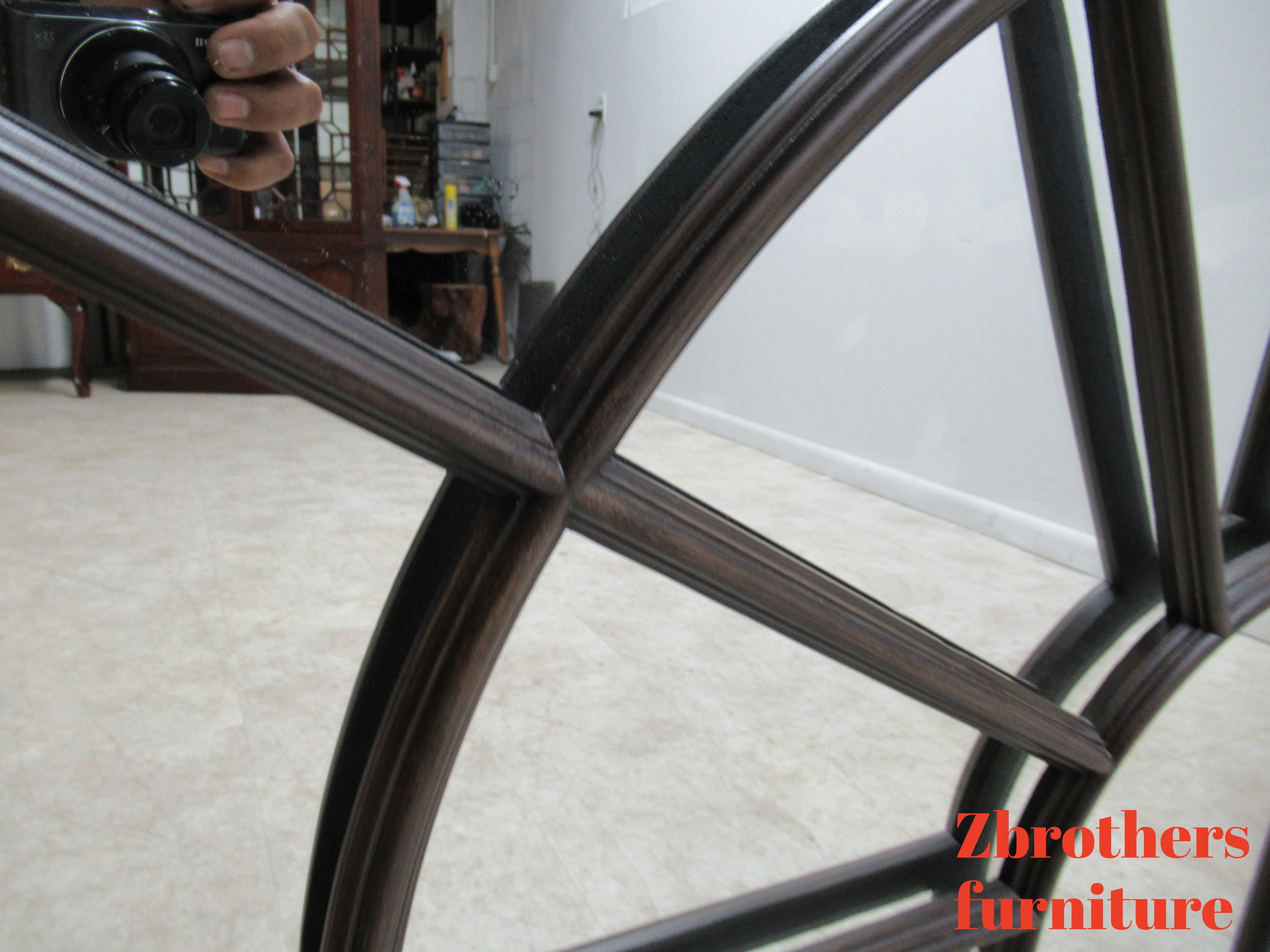 Marlock Fruitwood Arch Top Window Pane Handing Wall Mirror Lincoln ...