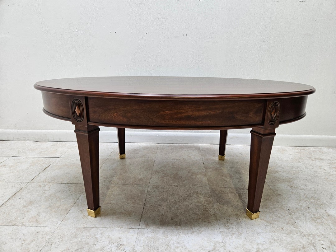 HARDEN Solid Cherry Oval Coffee Table Neo Classical - Etsy