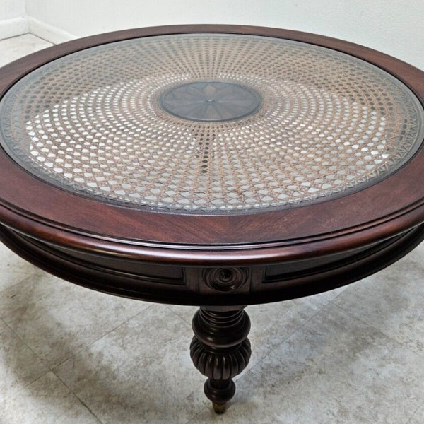 Ethan Allen Round Coffee Table - Etsy