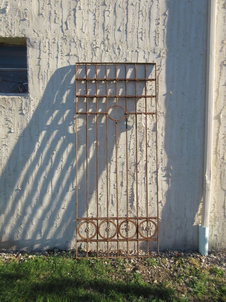 Antique Victorian Iron Gate Window Panel Fence Architectural Salvage ...
