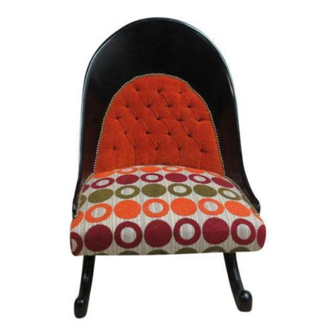 Funky Hollywood Regency Style Modern Scoop Back Fireside Lounge Club ...