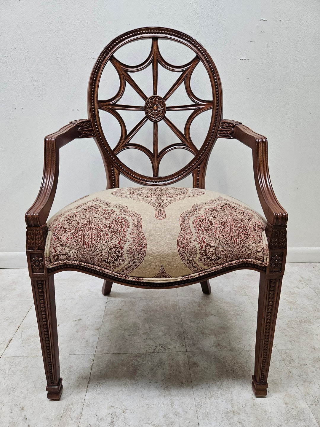 Ethan Allen Spider Back Living Room Desk Arm Chair - Etsy