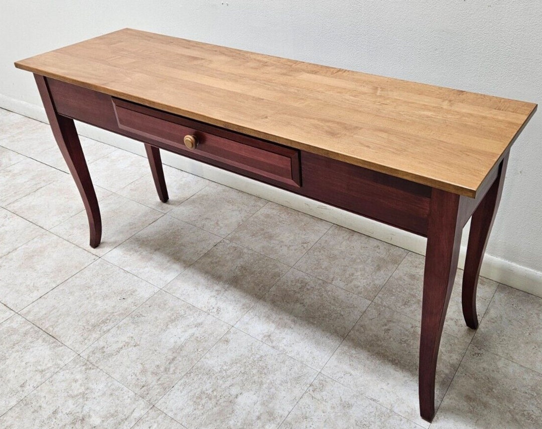 Ethan Allen Country Colors Sofa Foyer Table Server Farmhouse Console ...