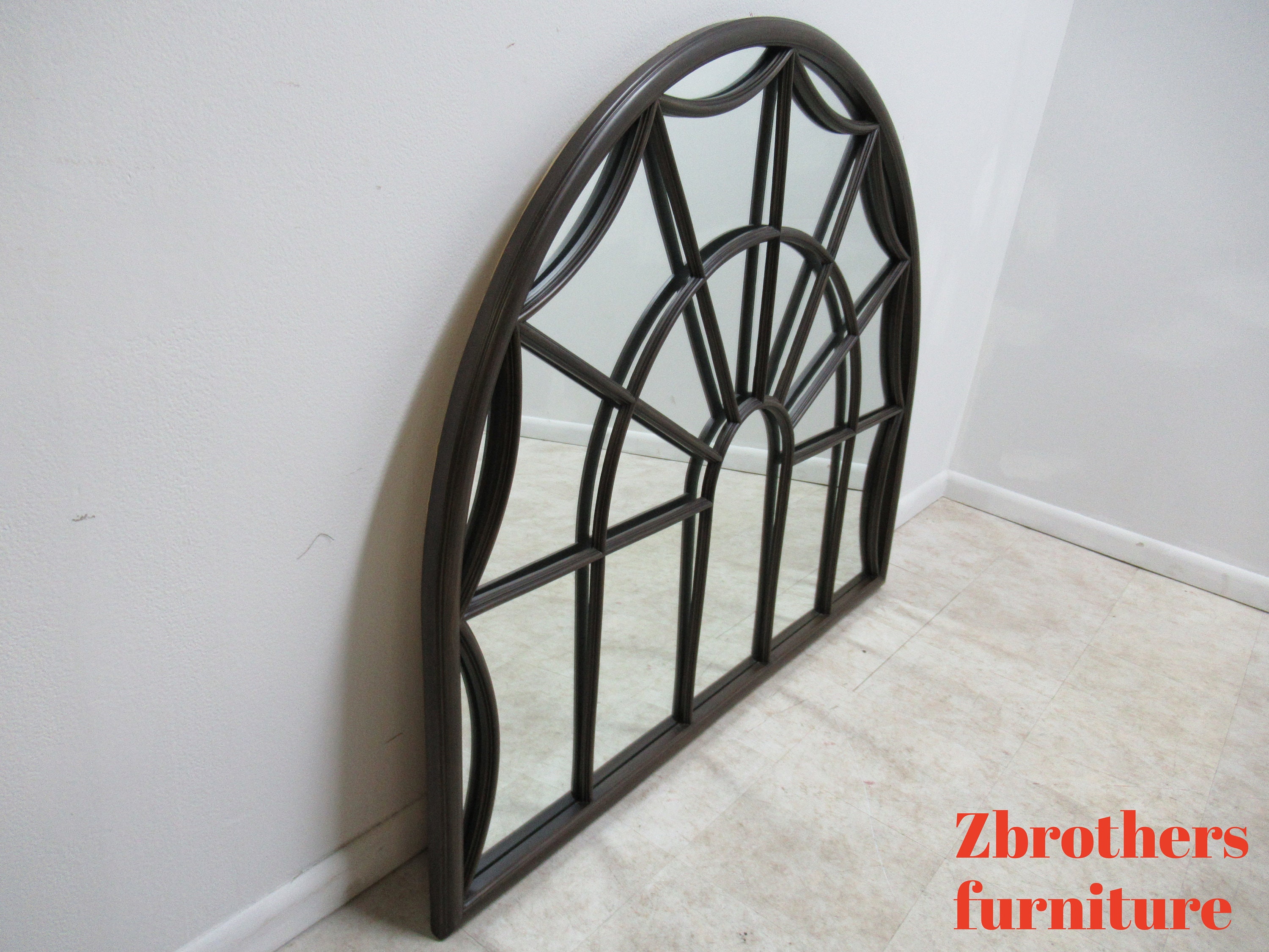 Marlock Fruitwood Arch Top Window Pane Handing Wall Mirror Lincoln ...