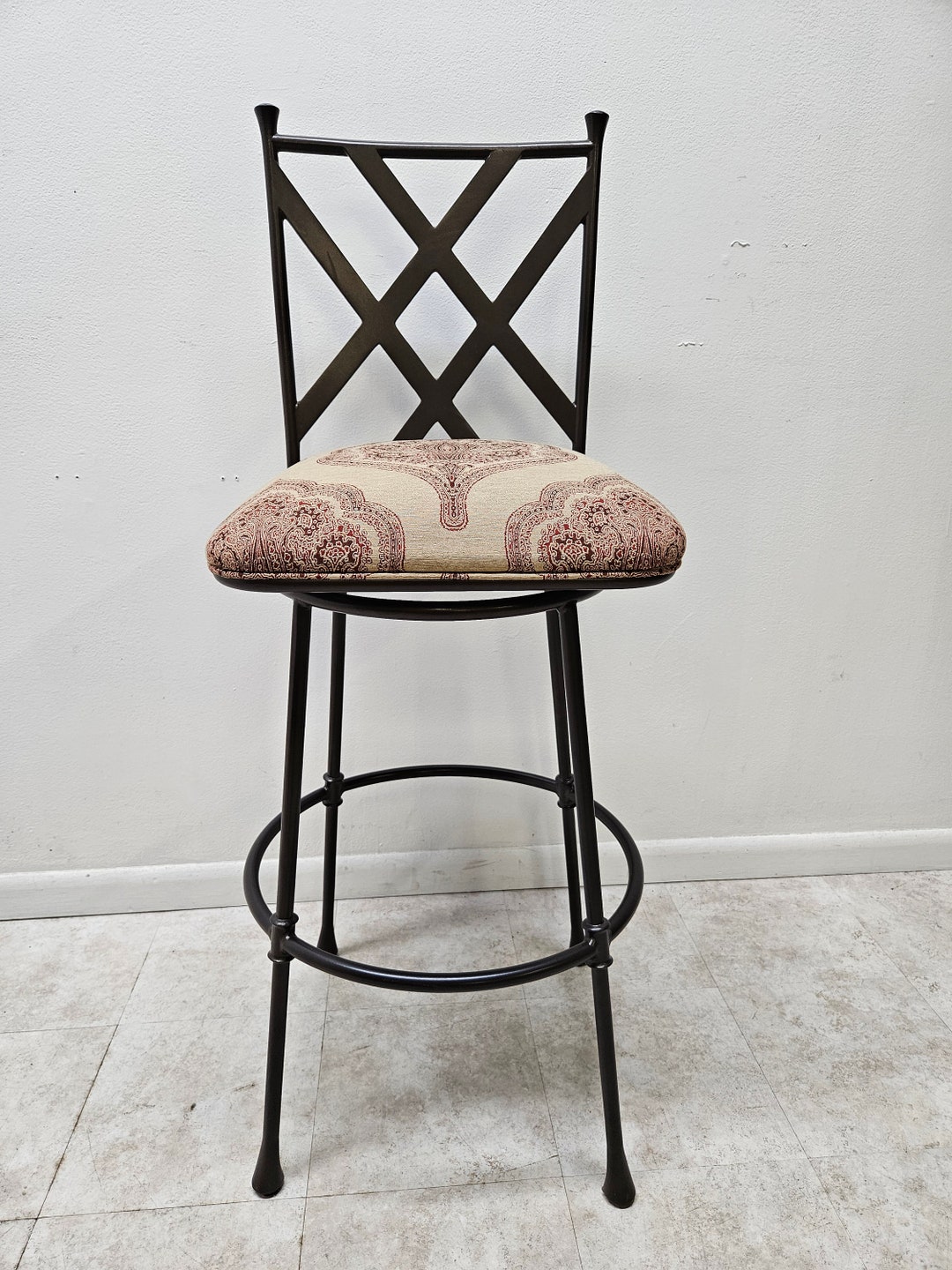 Ethan Allen Biscayne Swivel Counter Bar Stool A - Etsy