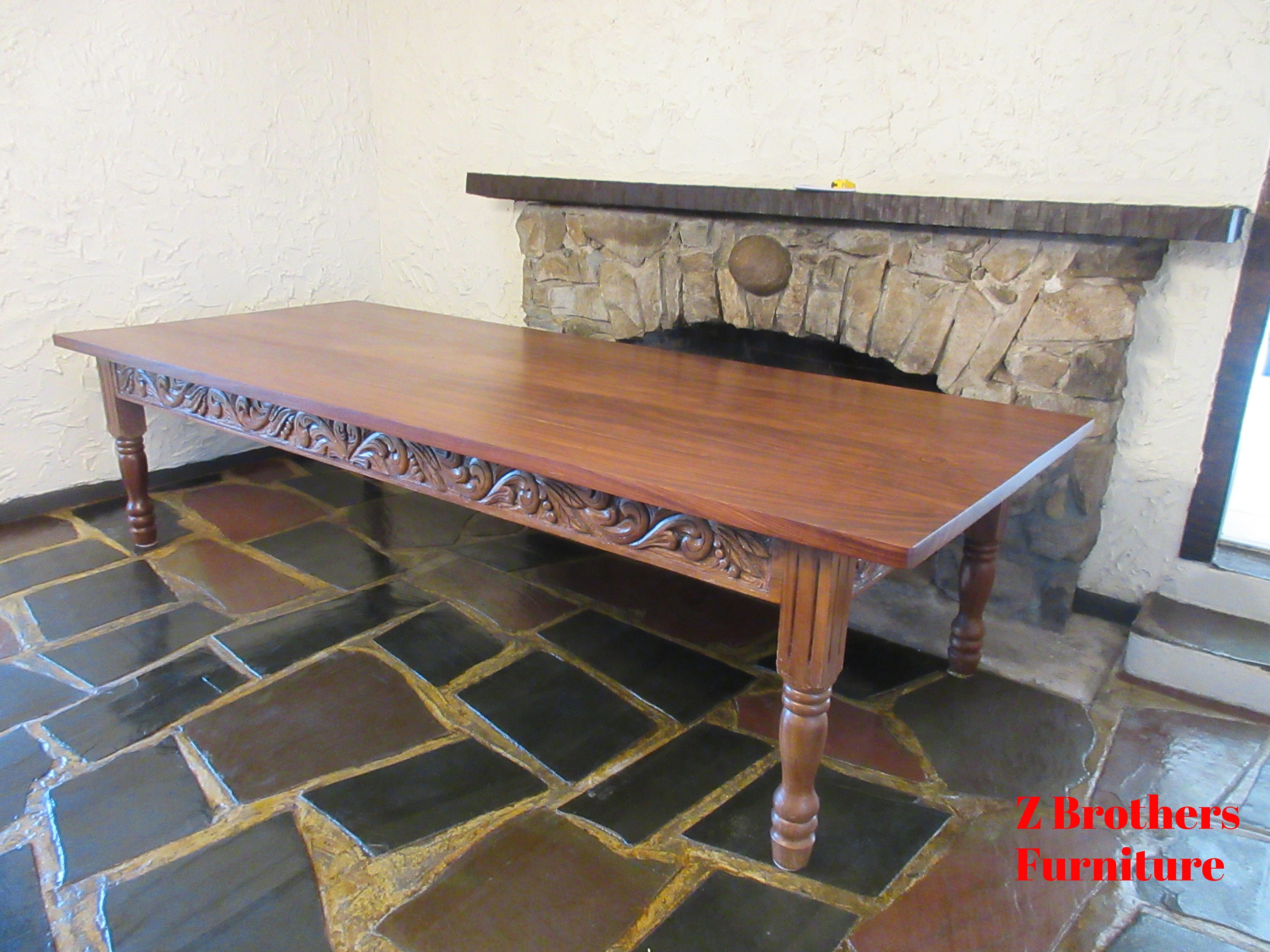 Vintage Spanish Moorish Style Dining Room Table 10 Foot Custom Made ...