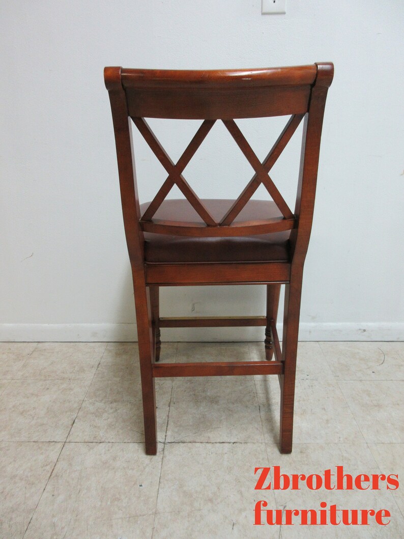 Ethan Allen Cross Back Counter Bar Stool C - Etsy