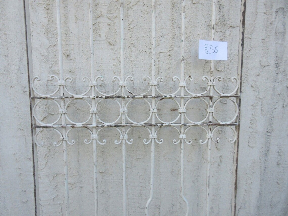 Antique Victorian Iron Gate Window Panel Fence Architectural Salvage ...