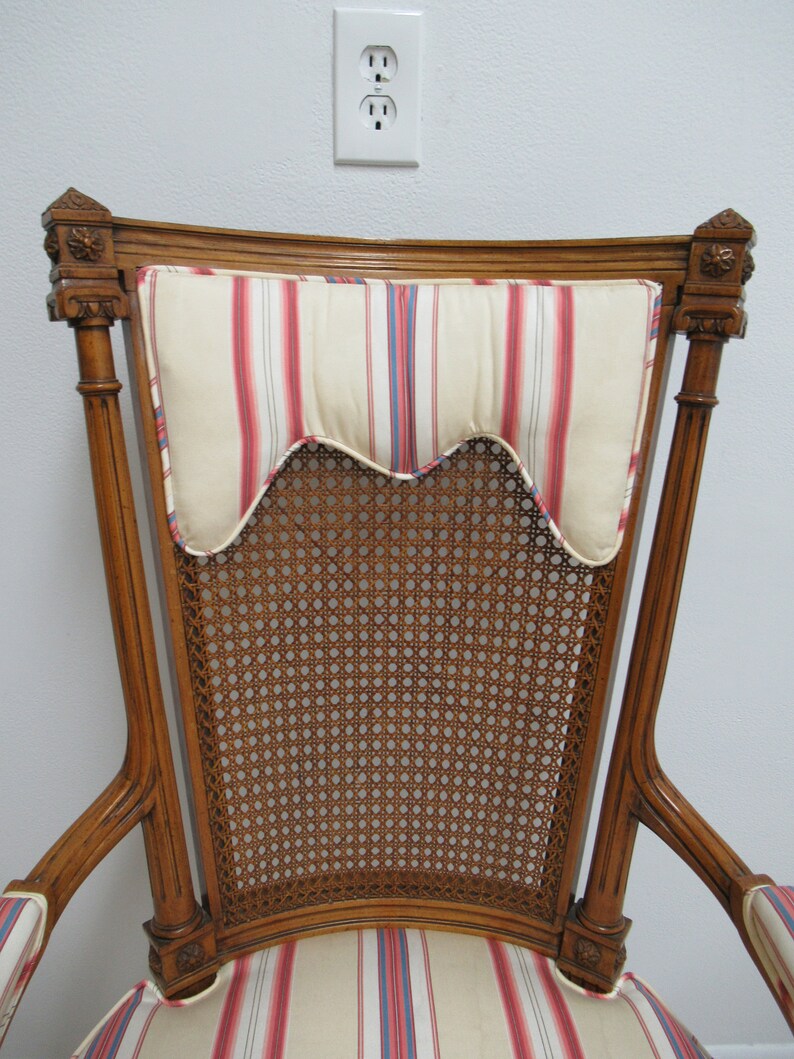 Baker Furniture French Regency Fireside Cain Back Arm Lounge Chair B - Etsy