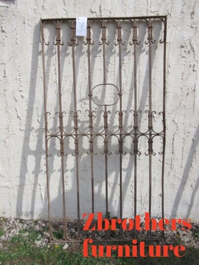 Antique Victorian Iron Gate Window Panel Fence Architectural Salvage ...