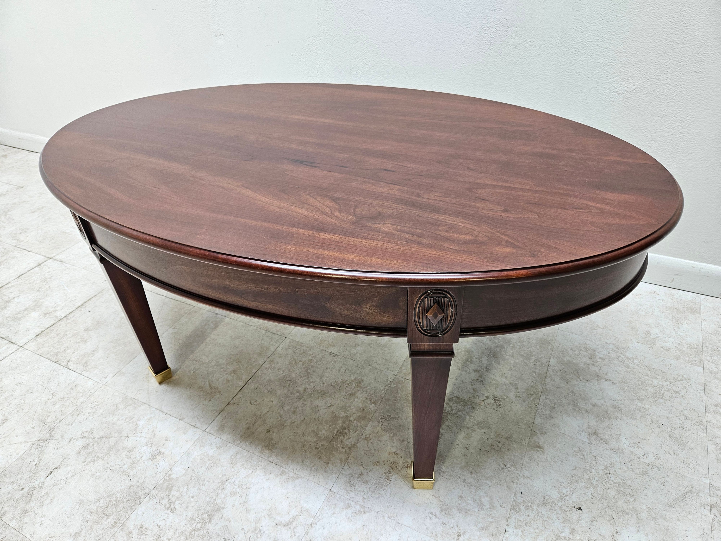 HARDEN Solid Cherry Oval Coffee Table Neo Classical - Etsy