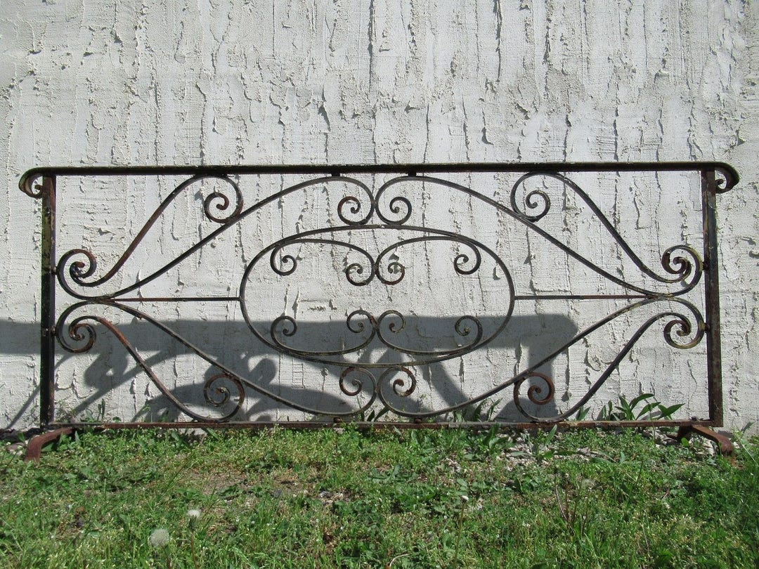 Antique Iron Garden Fence Divider Barrier Architectural Salvage Door ...