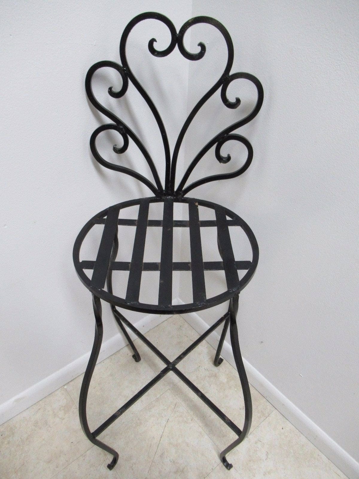 Vintage French Regency Wrought Iron Counter Bar Stool B - Etsy