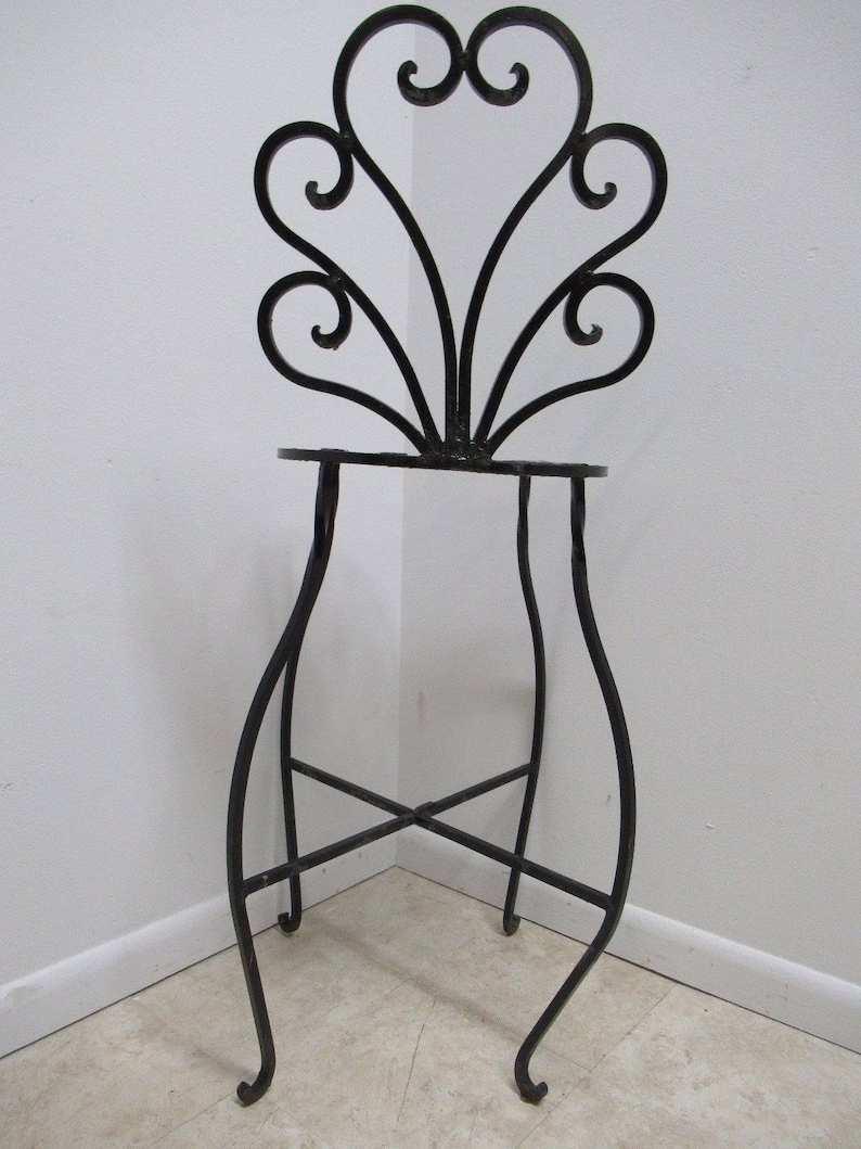 Vintage French Regency Wrought Iron Counter Bar Stool B - Etsy