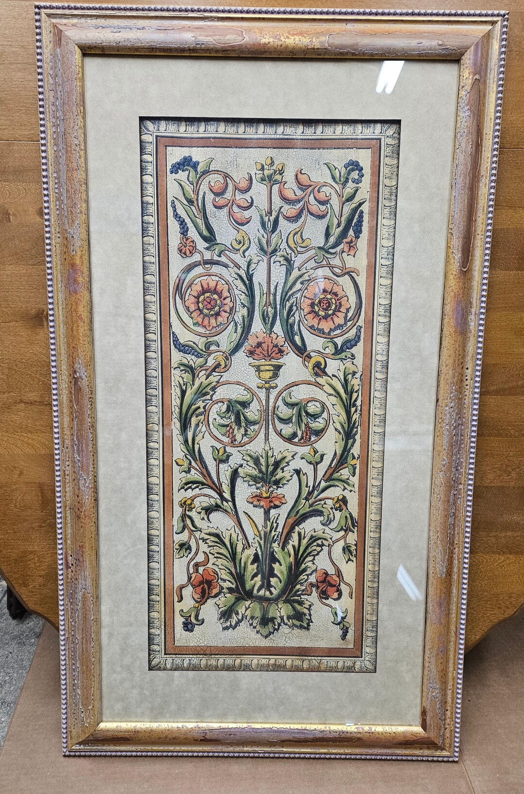 Ethan Allen Custom Distressed Frame Art Renaissance PNL Filigree B - Etsy