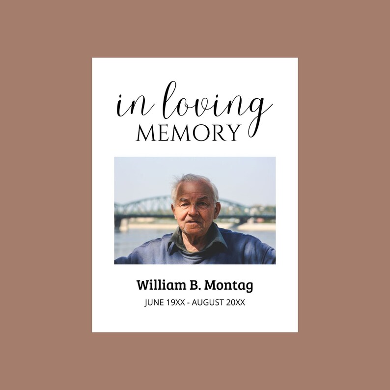 In Loving Memory Funeral Welcome Sign Printable in Loving Memory Sign ...