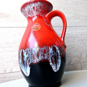 Vintage Jasba Ceramic Vase - Etsy
