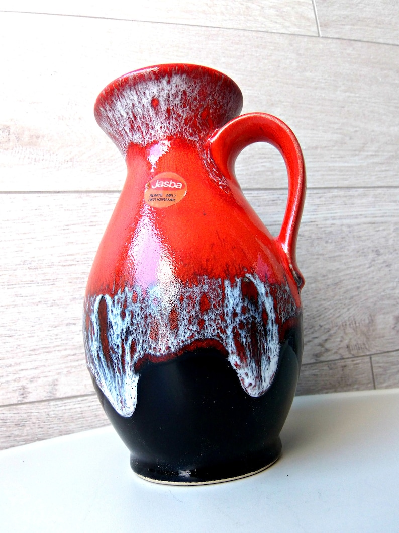 Vintage Jasba Ceramic Vase - Etsy