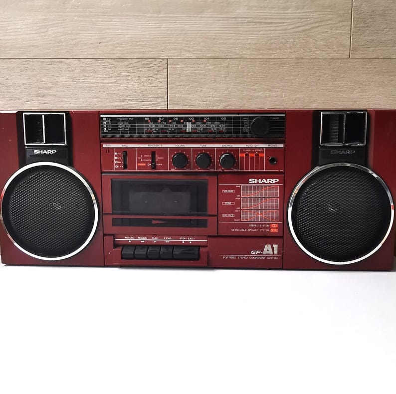 Vintage Sharp Boombox - Etsy