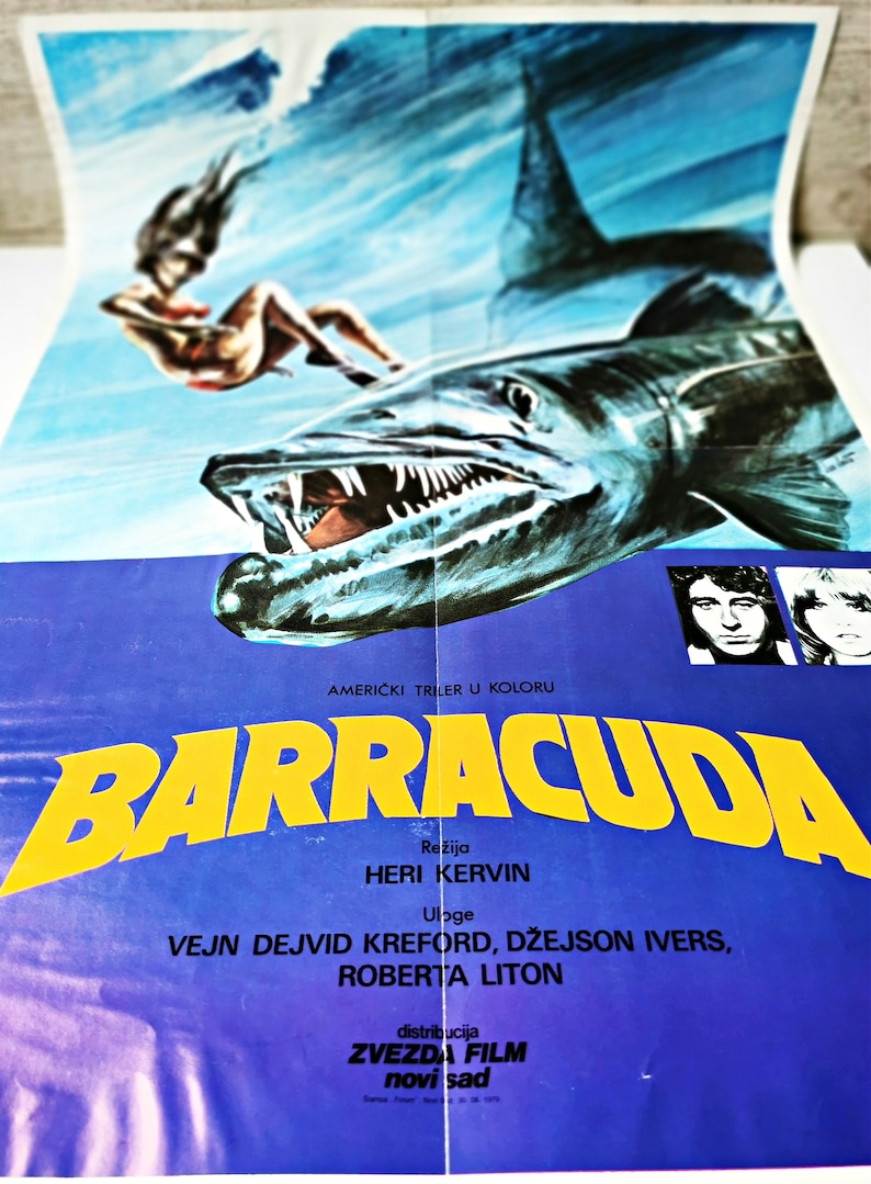 Vintage Barracuda Movie Poster (yugoslavia Edition 1979) - Etsy