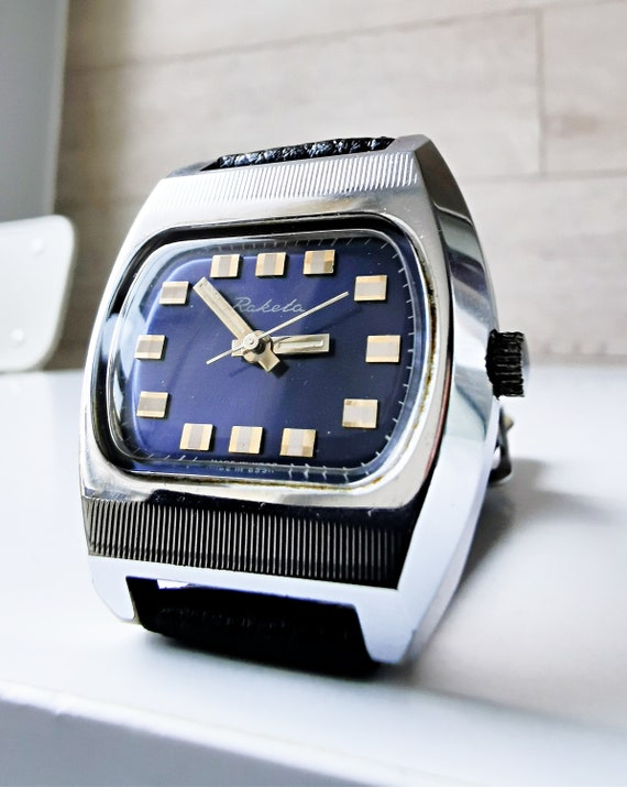 Vintage Raketa watch with RARE blue face (made in USS… - Gem